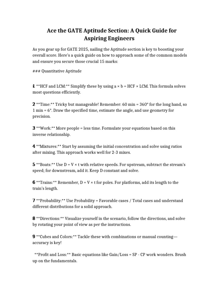GATE_Aptitude_Guide | PDF | Reason | Critical Thinking