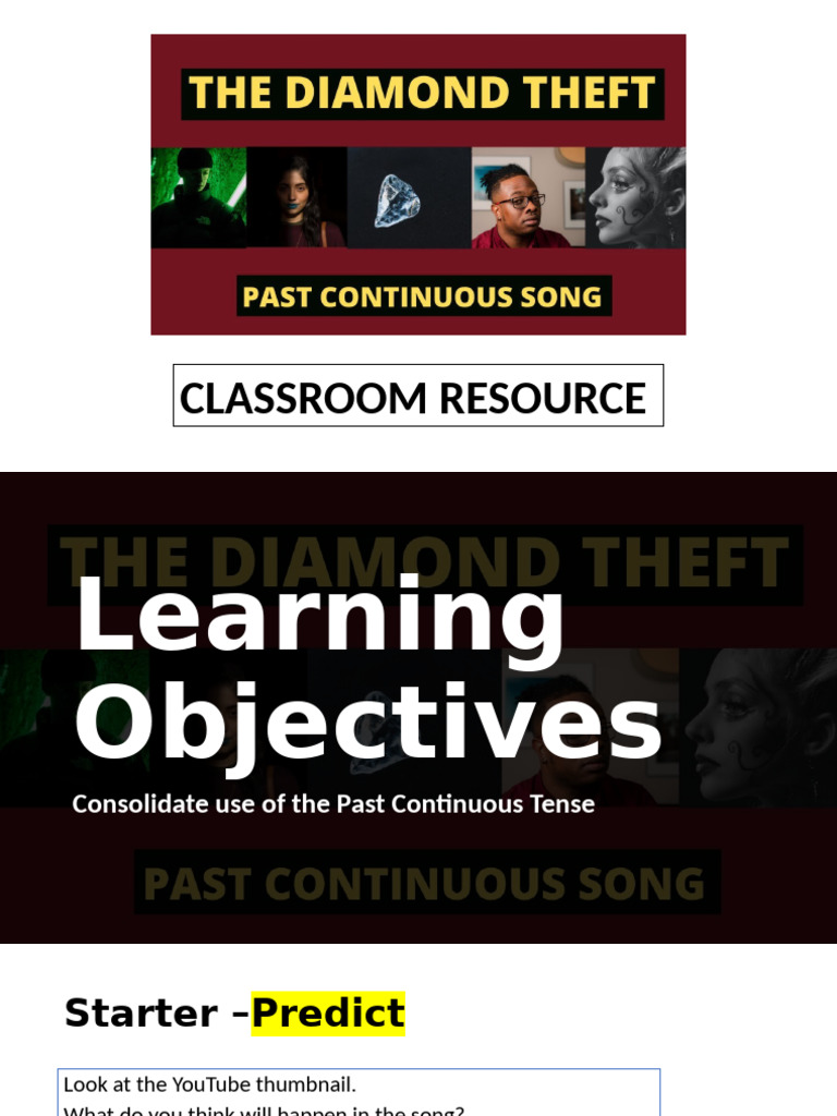 Past Continuous Tense Classroom Activity | PDF