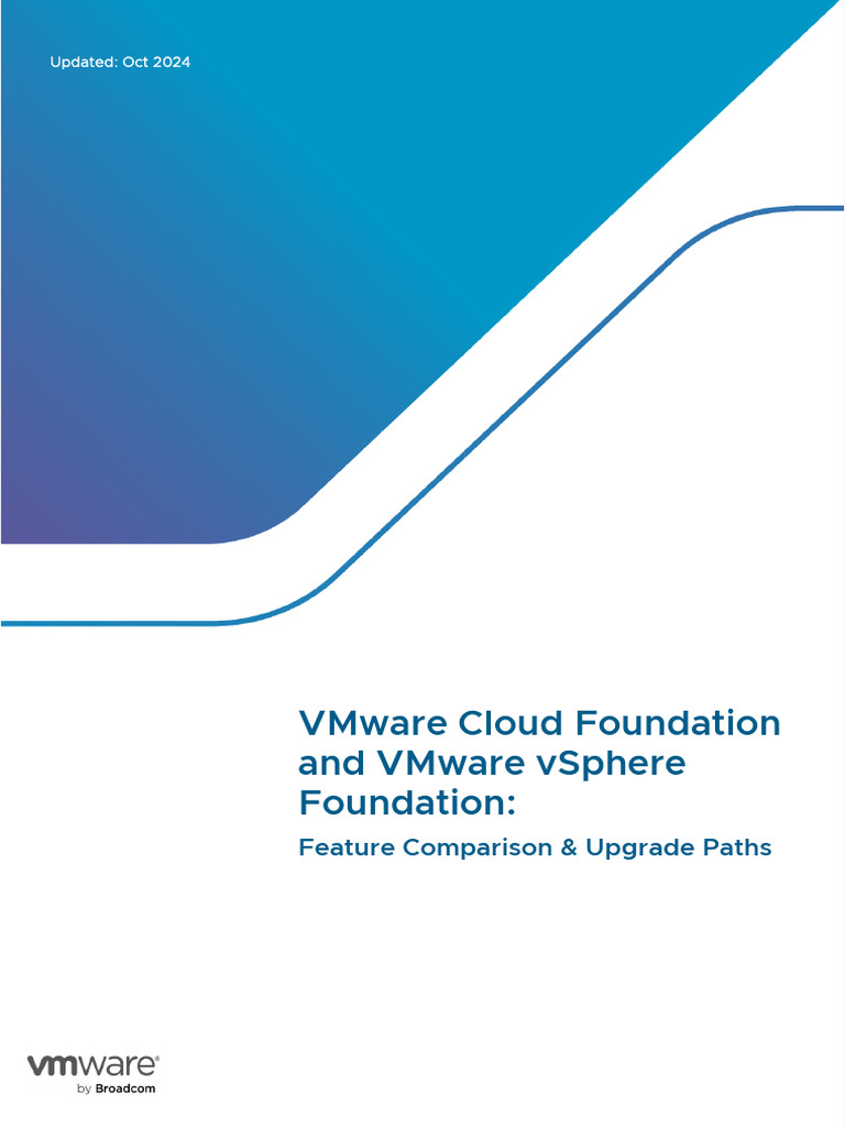 Feature Comparison and Upgrade Paths (VMware Cloud Foundation vs. VCF Edge vs. Vsphere ...