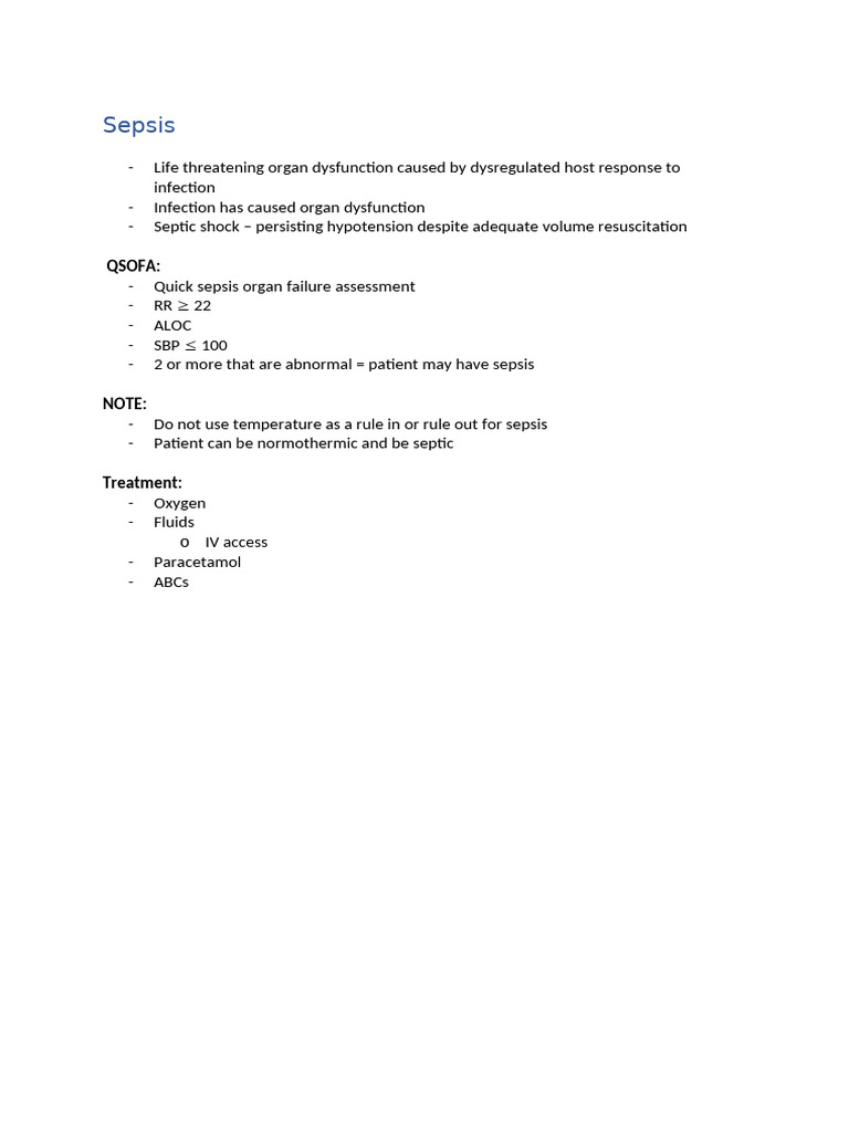 Sepsis | PDF