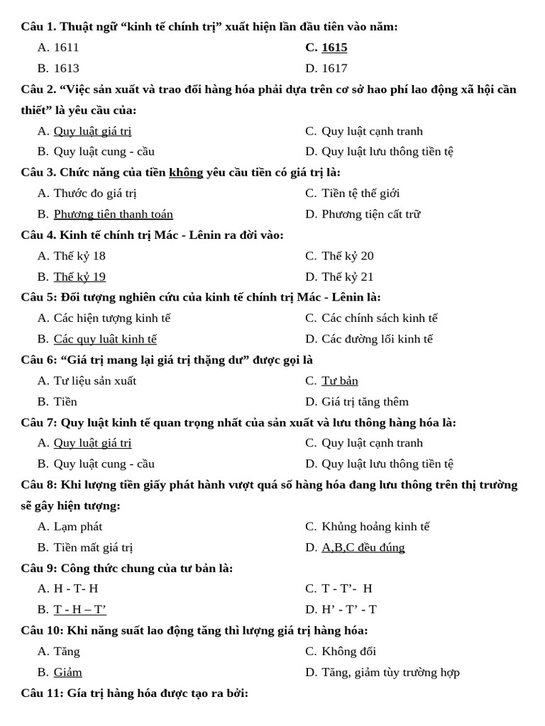 Đáp Án - GHP | PDF