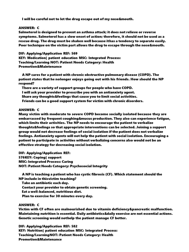 BWF (12) | PDF | Chronic Obstructive Pulmonary Disease | Candidiasis