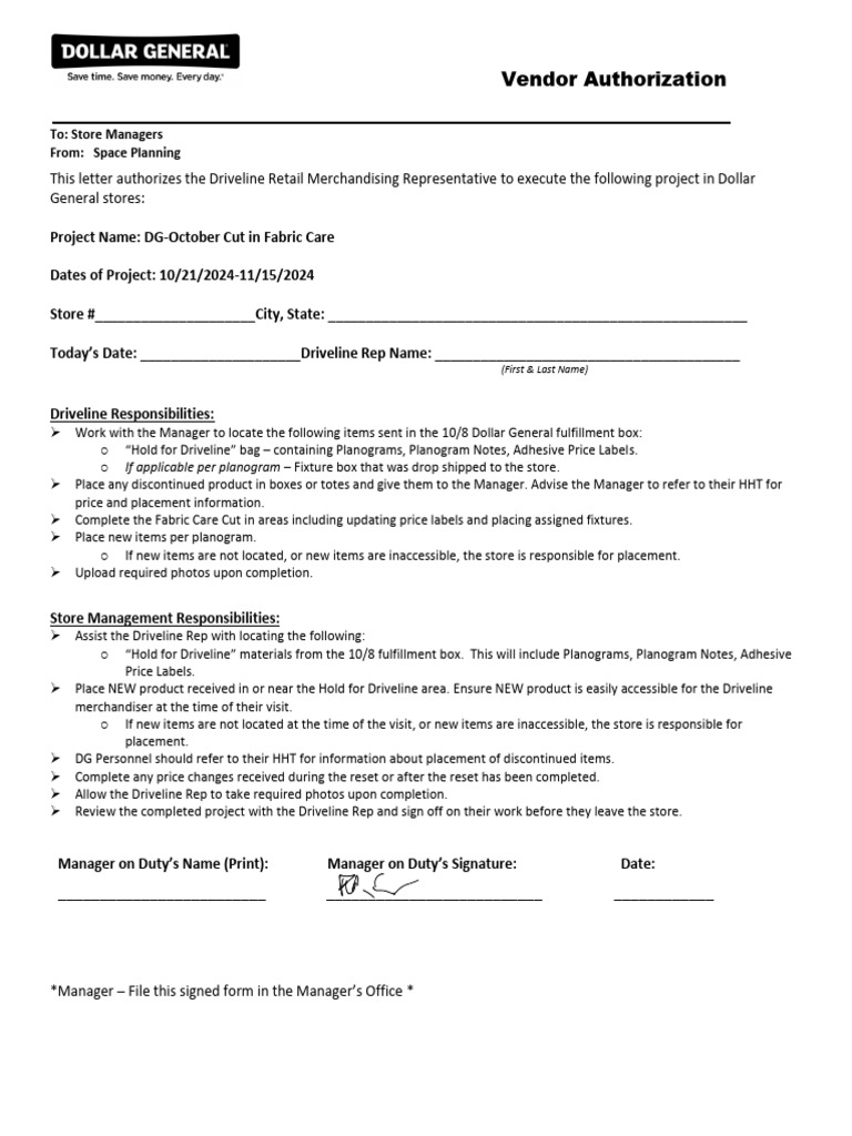 A Letter of Authorization | PDF | Retailing