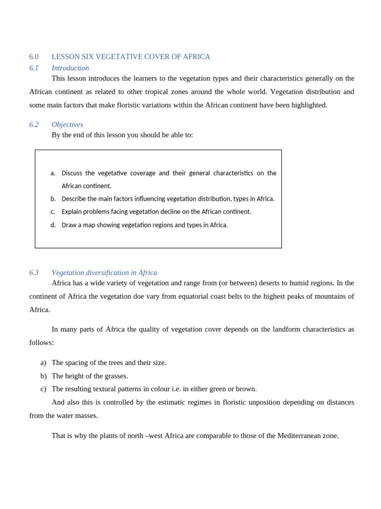 GGY 301 Lesson 6 | PDF | Savanna | Forests