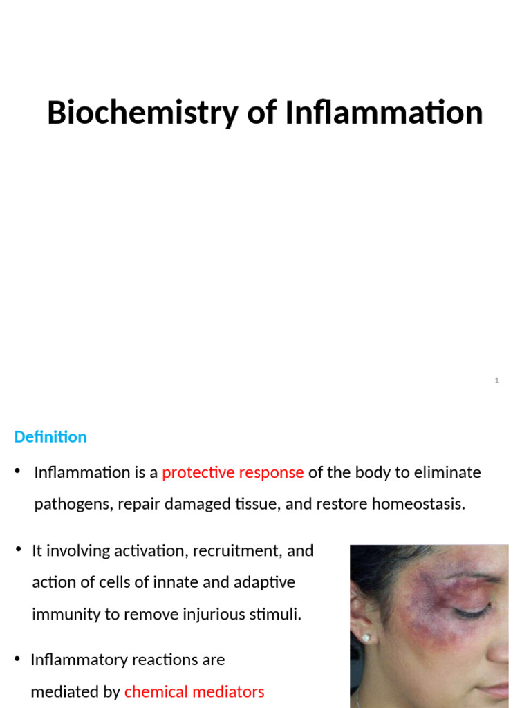 Biochemistry of Inflamation | PDF | Inflammation | Antioxidant