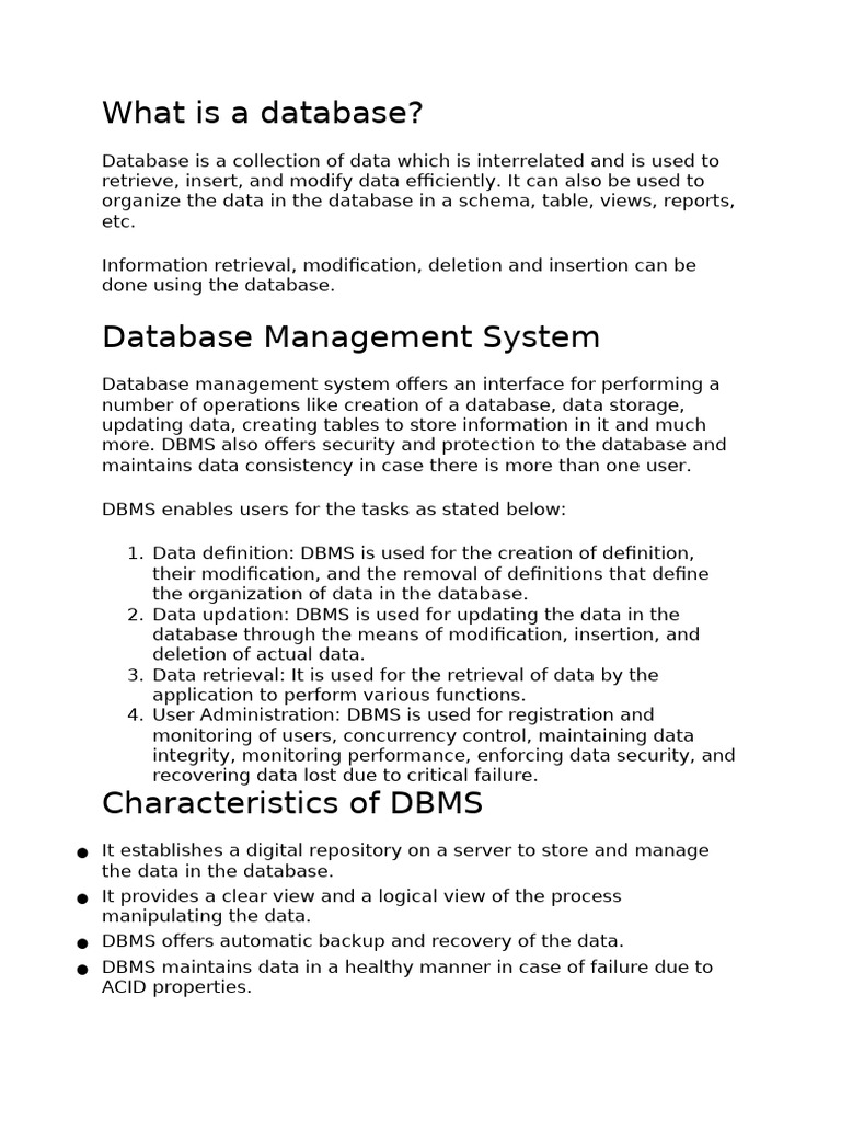 What Is A Database Pdf Databases Computer Engineering 2660
