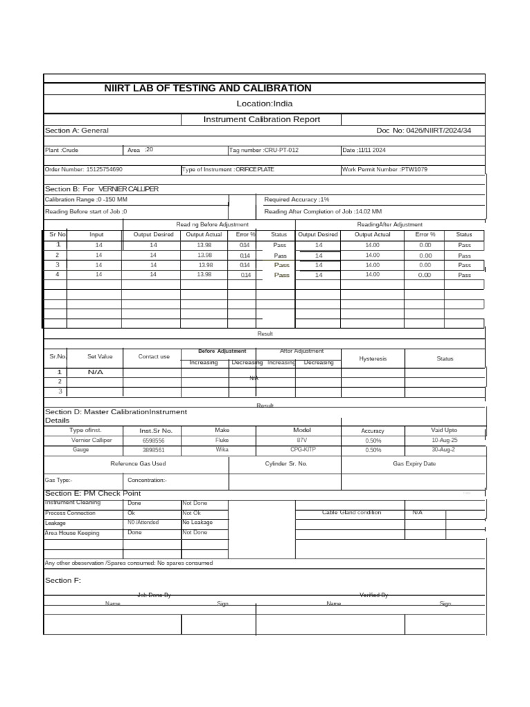Calibration Record 1482x1536 | PDF | Calibration