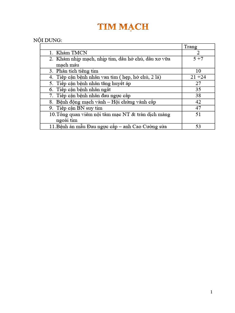 (TM) YKH-Triệu-chứng-Tim | PDF