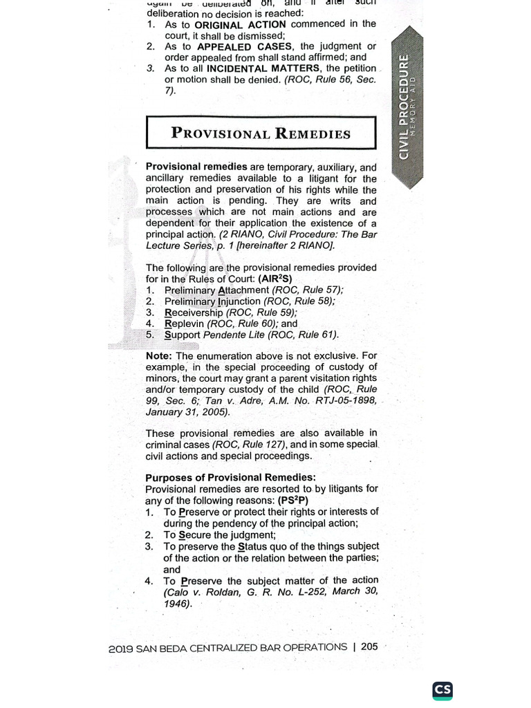 Provisional Remedies | PDF