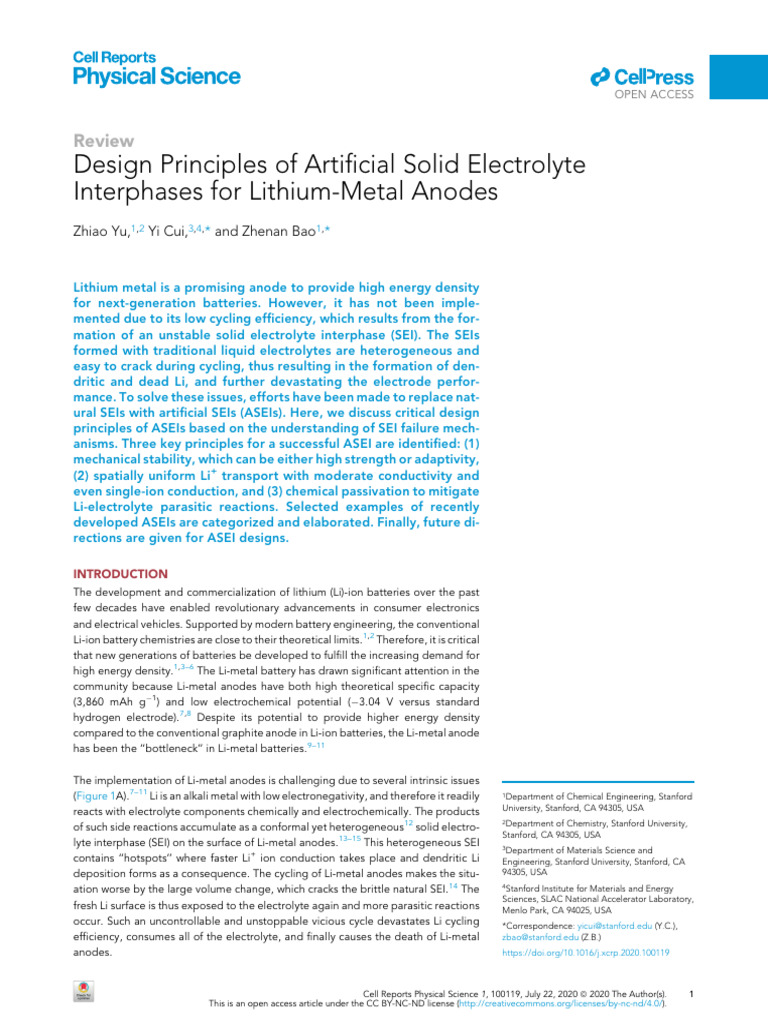 Pi Is 2666386420301181 | PDF | Electrochemistry | Lithium Ion Battery