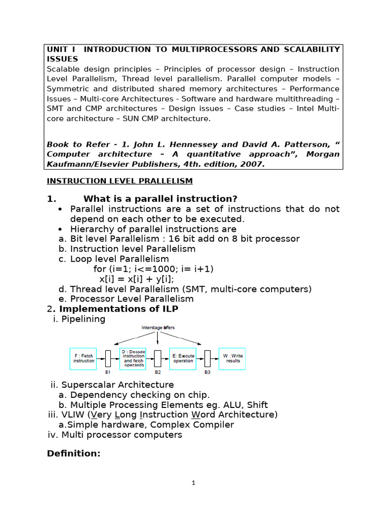 mcp unit 1 | PDF | Parallel Computing | Multi Core Processor mcp unit 1 | PDF | Parallel Computing | Multi Core Processor