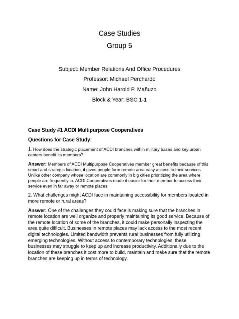 Case Studies on Business Strategies and Challenges | PDF | Business