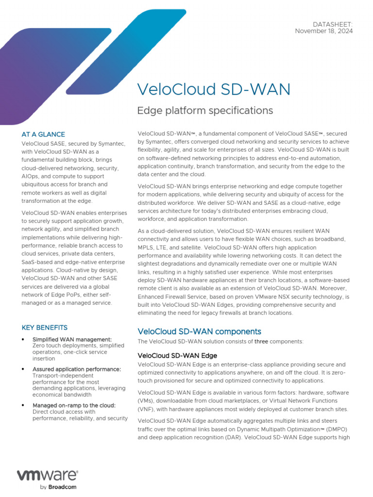Sdwan 712 Edge Platform Spec Ds 1020 | PDF | Ieee 802.11 | Cloud Computing