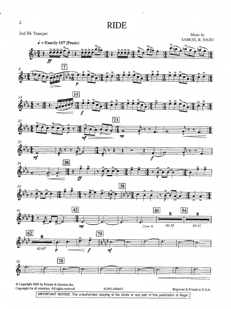 2nd BB Trumpet - Ride | PDF