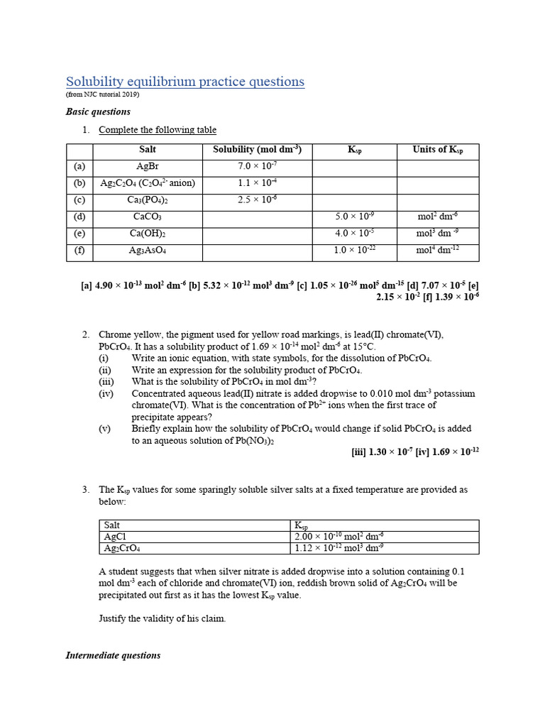 Solubility | PDF | Solubility | Precipitation (Chemistry)
