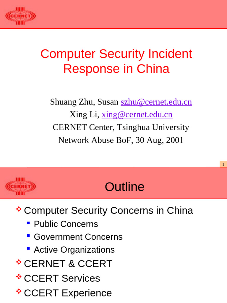 Cernet Report | PDF | Denial Of Service Attack | Computer Science