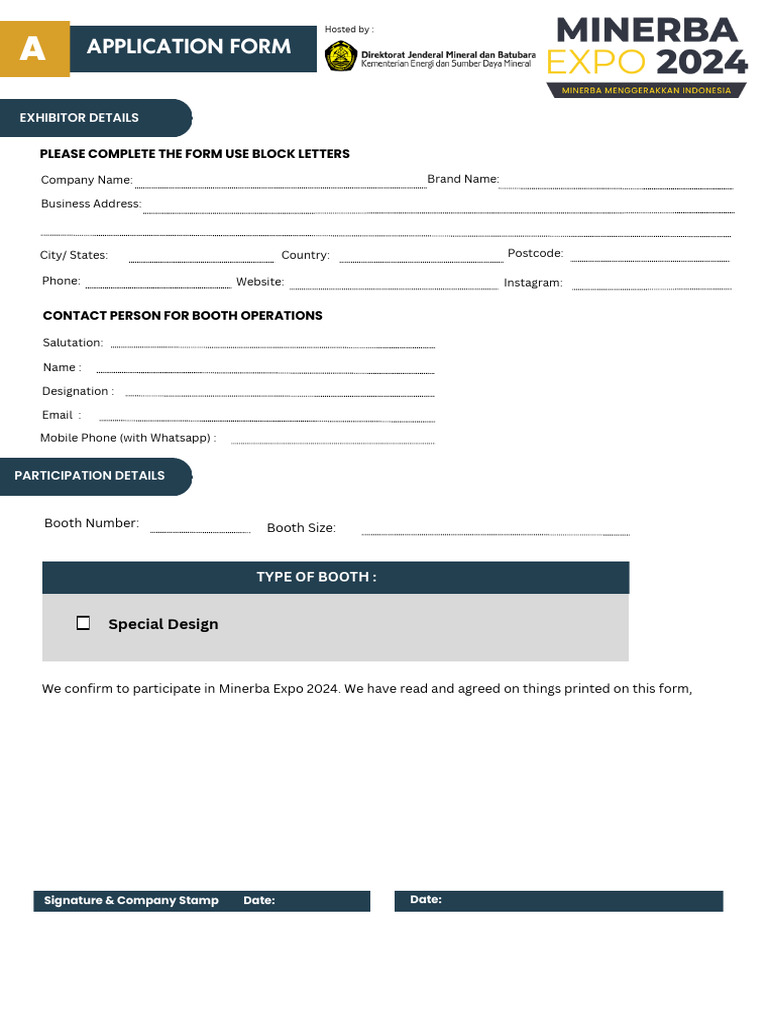 Application Form Minerba Expo | PDF | Career & Growth