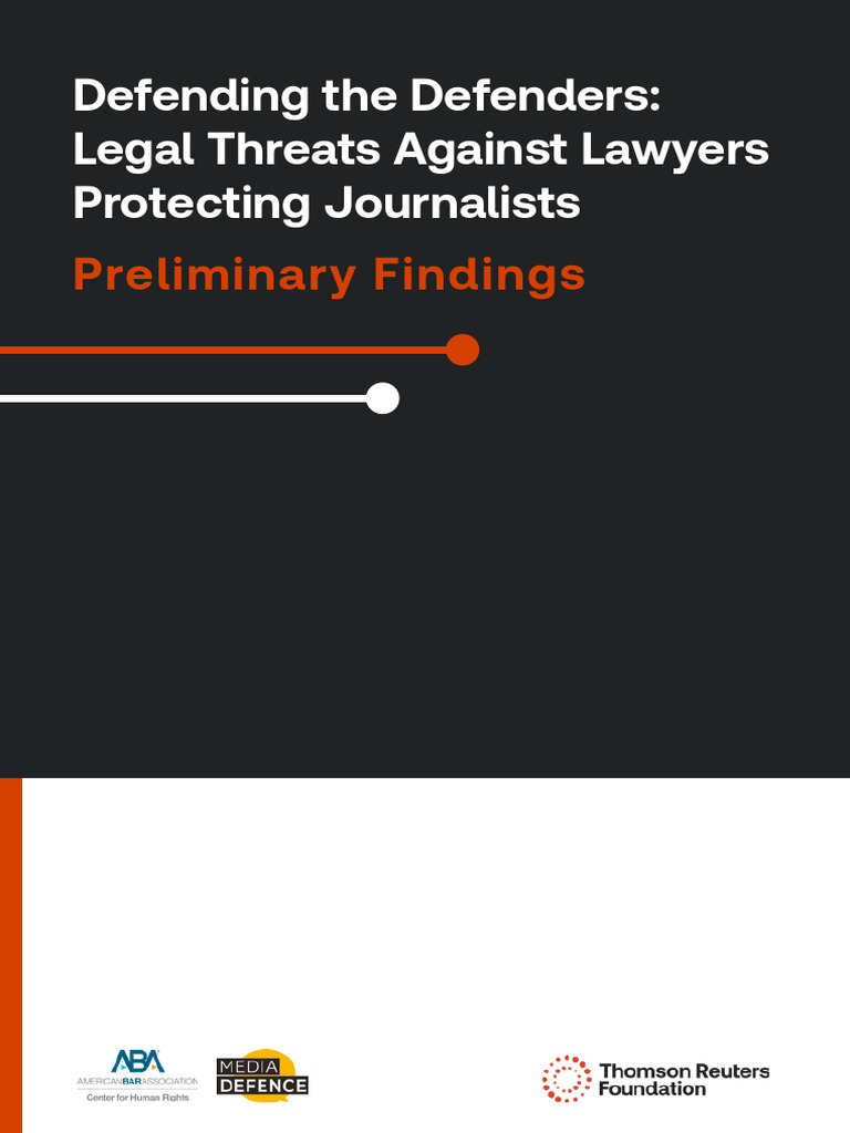 Legal Threats Against Lawyers Protecting Journalists Preliminary ...