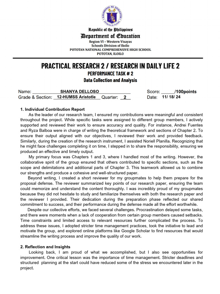 Research Performance Task Guide | PDF | Cognitive Science | Cognition