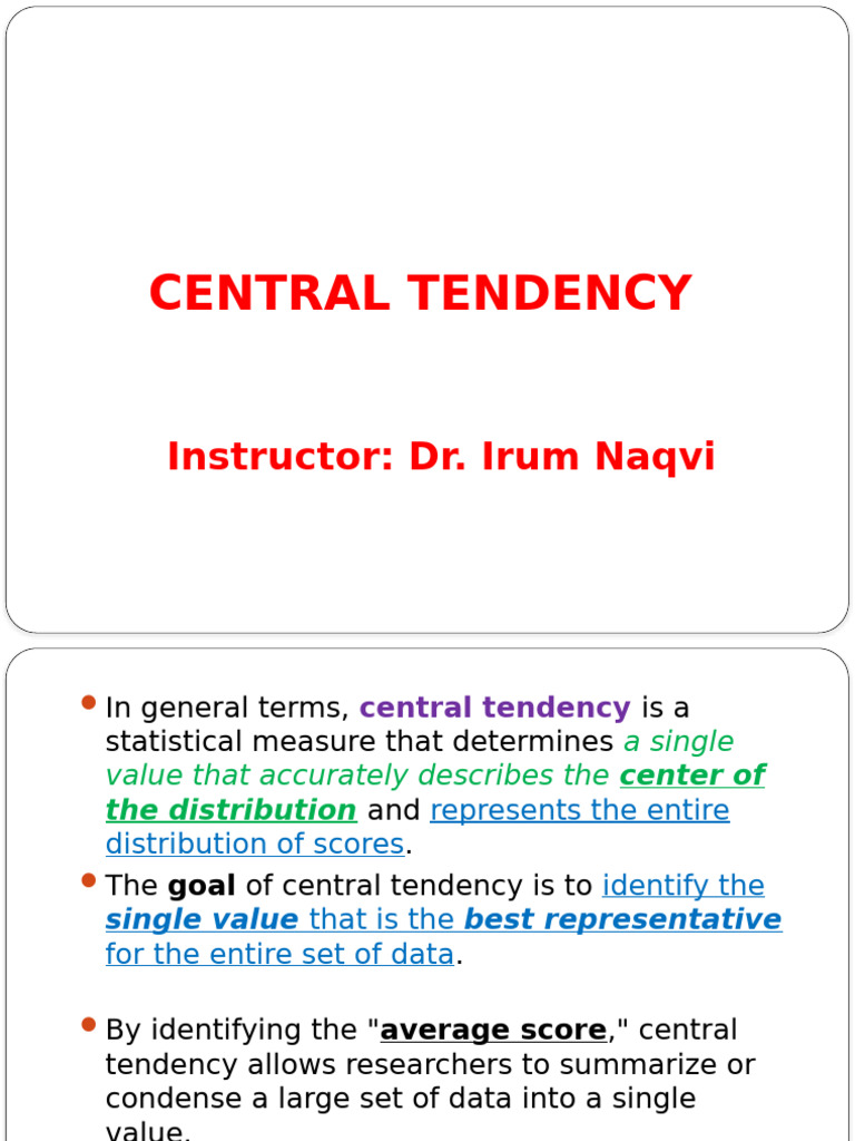 3 Central Tendency | PDF | Mode (Statistics) | Mean