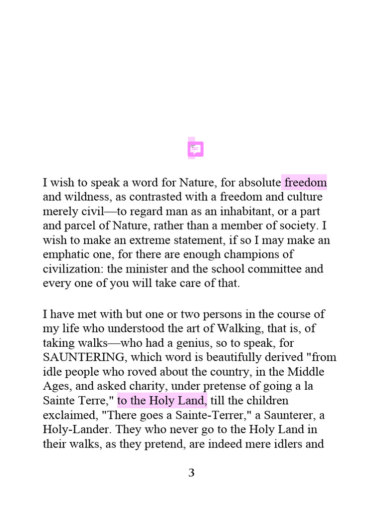 7 Henry David Thoreau - Walking | PDF