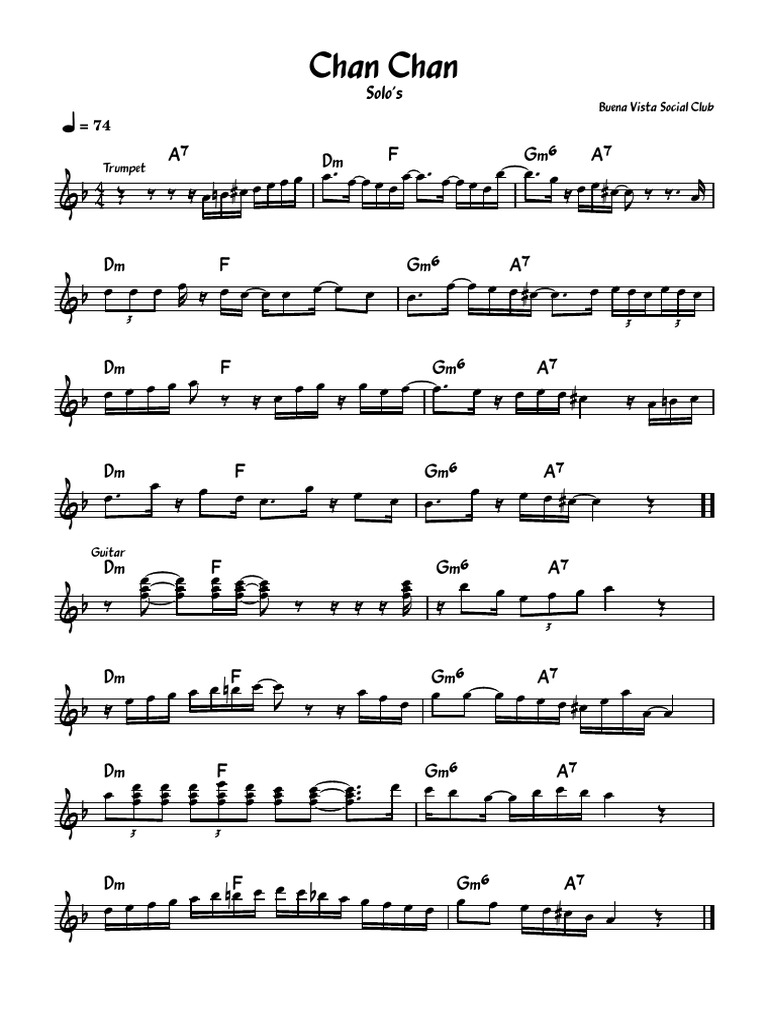 Chan Chan - Solo's | PDF | Spanish Language Music