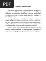 READING MONTH TARP | PDF