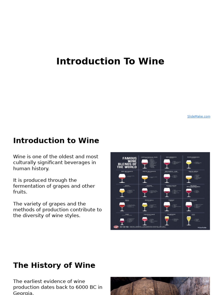 Introduction To Wine | PDF | Wine | Winemaking