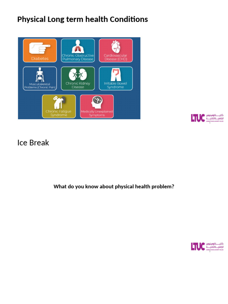 Physical Long Term Health Conditions Long Term Condition | PDF ...