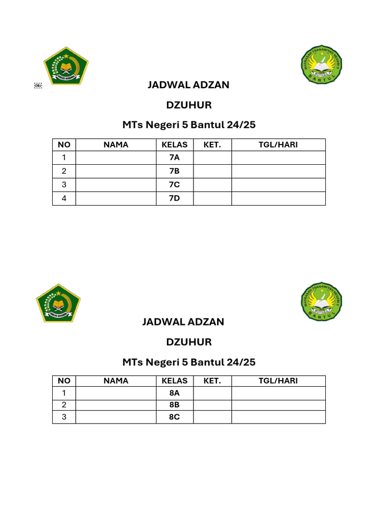 Jadwal Adzan | PDF
