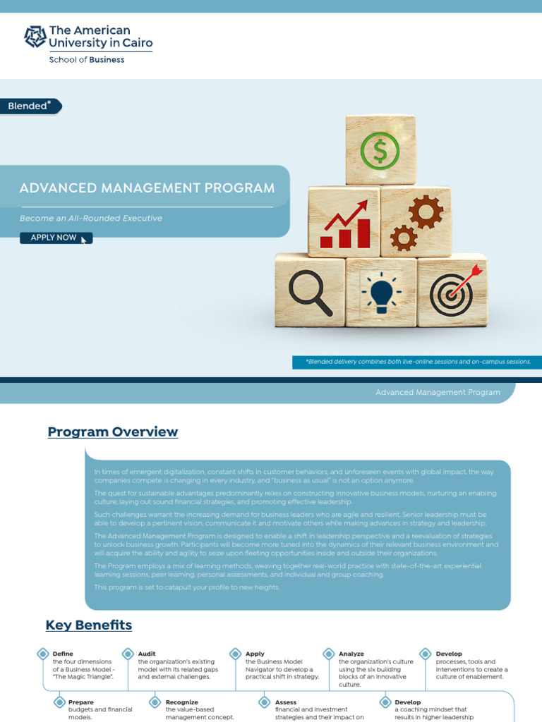 Advanced Management Program - Brochure | PDF | Leadership | Business Model