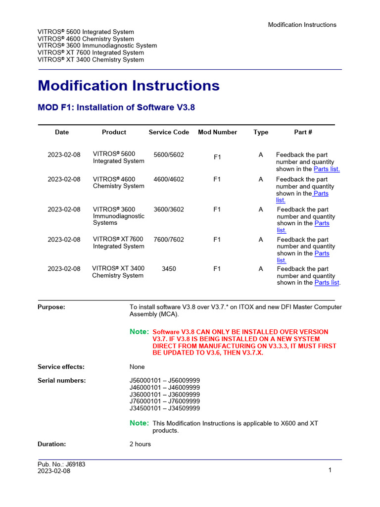Mod F1 - V3.8.0 Install Instructions - J69183 - EN - 2023-02-08 | PDF | Booting | Bios
