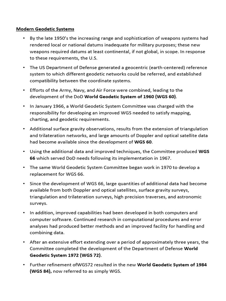 Understanding Modern Geodetic Systems | PDF | Geodesy | Geographical Technology