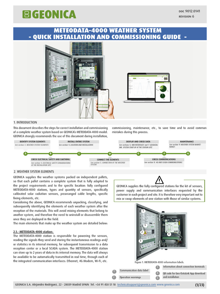 9012 0141 METEODATA-4000 Quick Guide | PDF | Computer Network | Optical Fiber