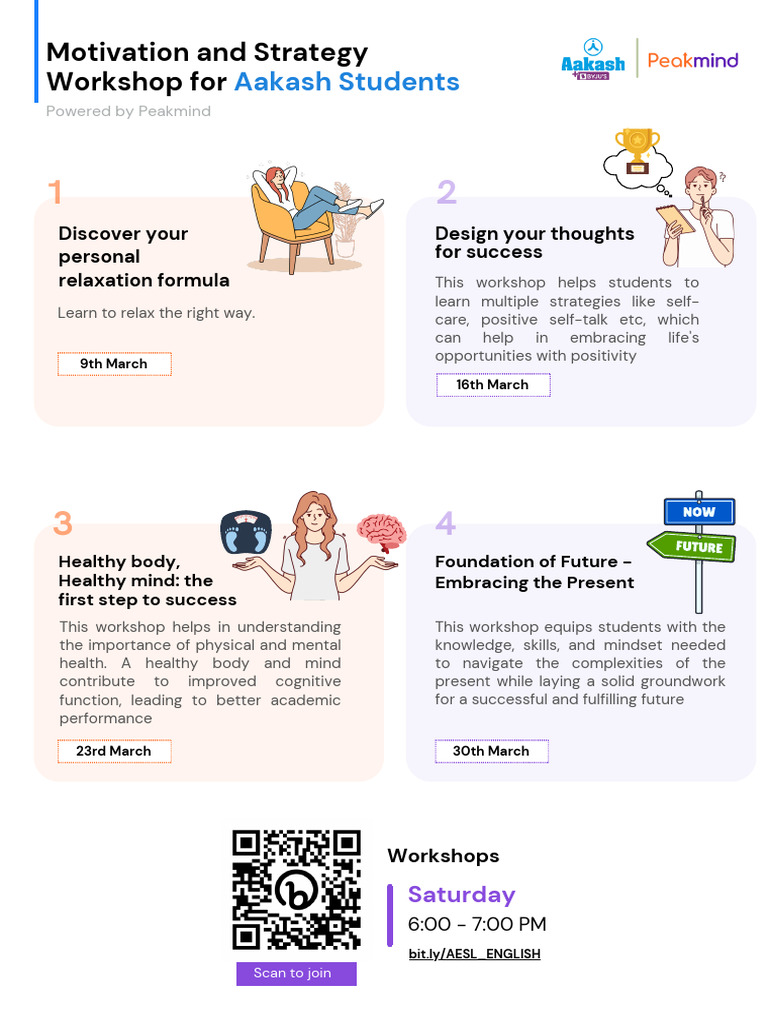 Aakash - Peakmind Workshop Poster March 2023 | PDF