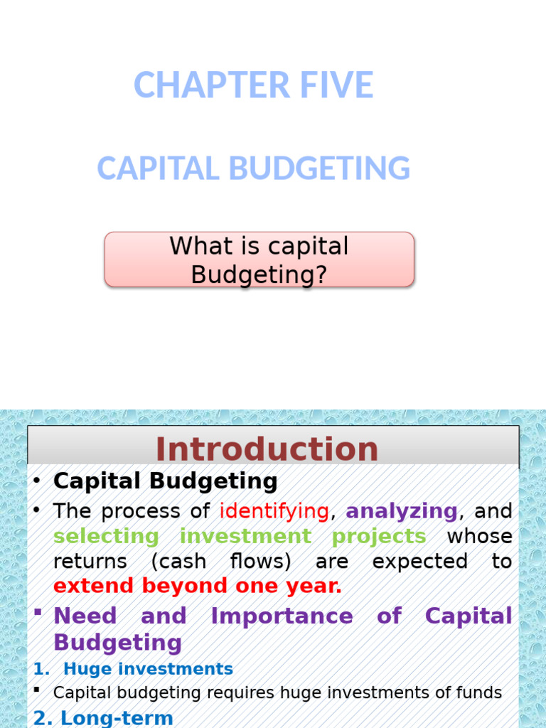 Fmch-5 Capital Budgeting 2024 | PDF | Net Present Value | Discounted Cash Flow