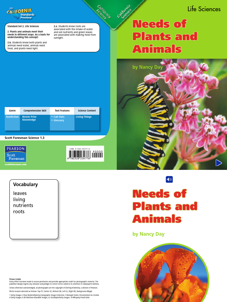 Needs of Plants and Animals | PDF | Plants | Earth Sciences