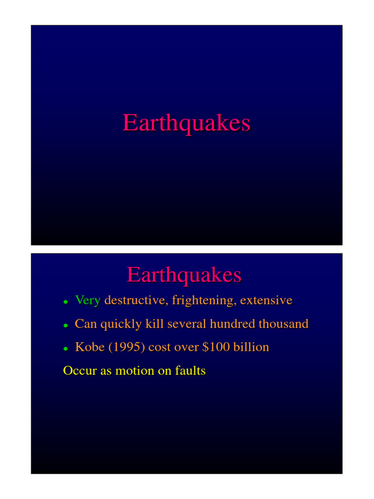 15-Earthquakes | PDF | Earthquakes | Fault (Geology)
