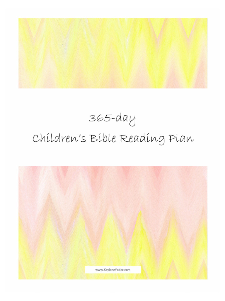365 Day Children S Bible Reading Plan | PDF