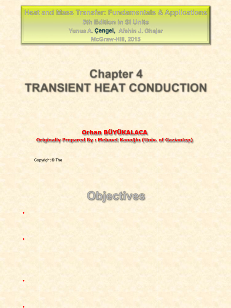 Transient Heat Conduction: Heat and Mass Transfer: Fundamentals ...