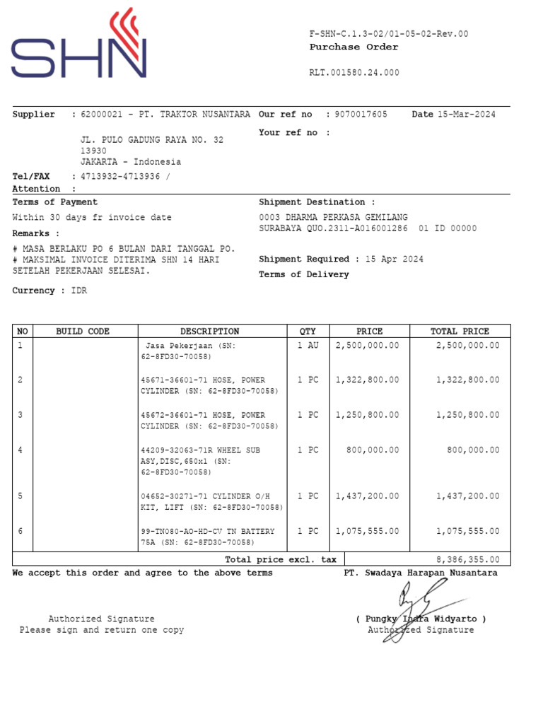 Purchase Order | PDF | Technology & Engineering