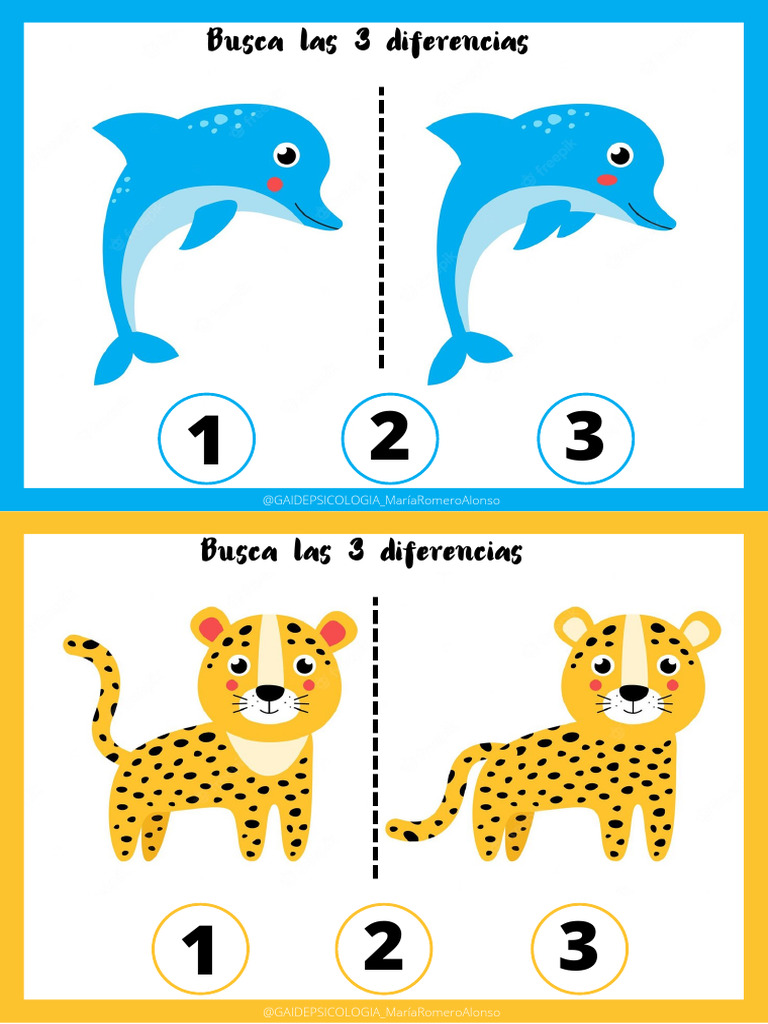 Encuentra las 3 diferencias | PDF