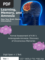 Psychology of Memory: HM Case Study | PDF | Memory | Long Term Memory