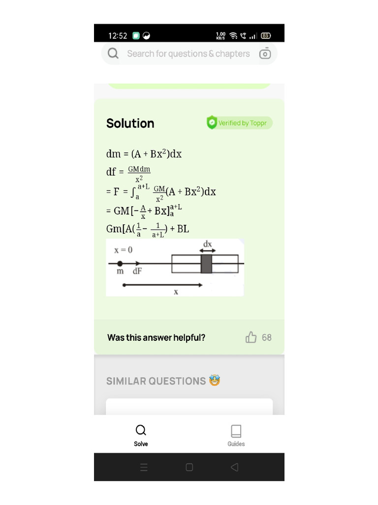 Gravitational Force On Extended Rod | PDF