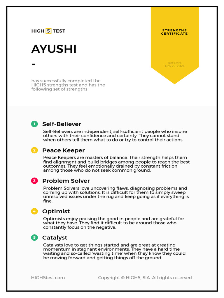 HIGH5 - Dashboard | PDF