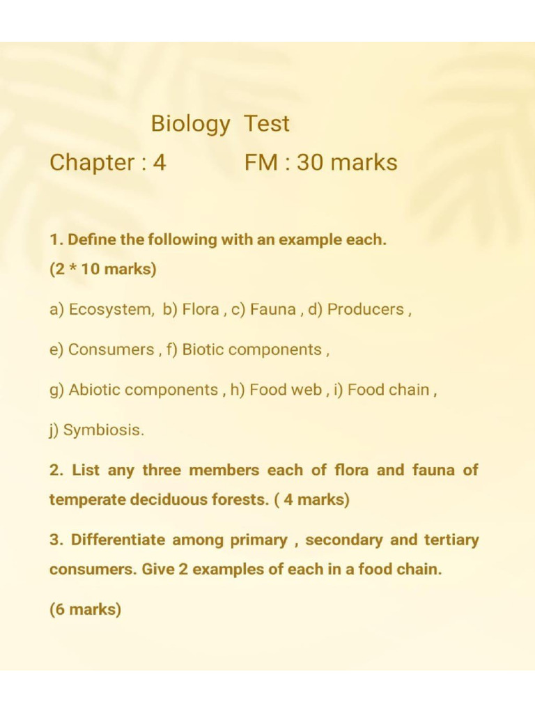 Bio Test | PDF
