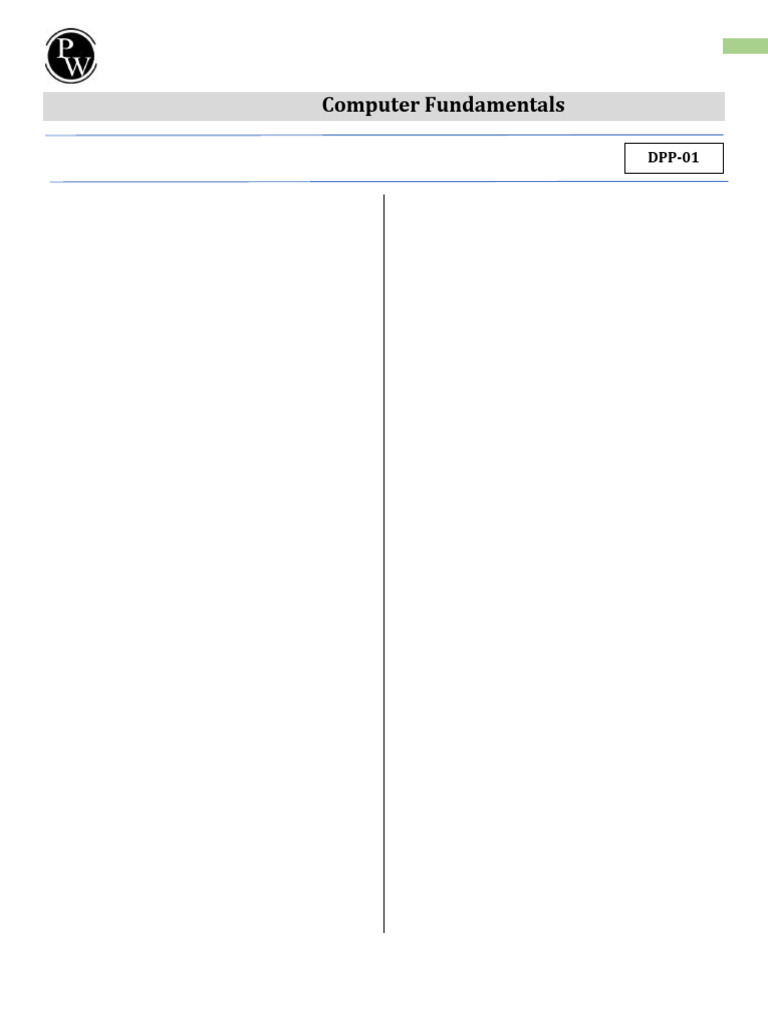 Computer Basics Quiz for Students | PDF | Laptop | Computer Data Storage