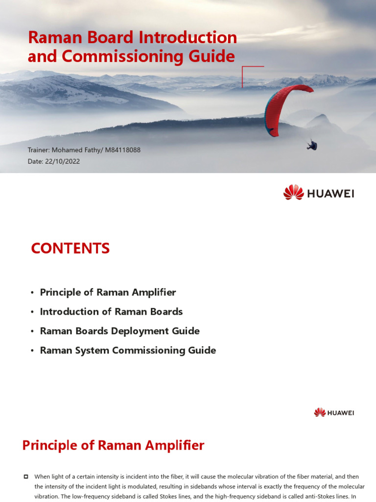 Raman Amplifier and Board Overview | PDF | Optical Fiber ...