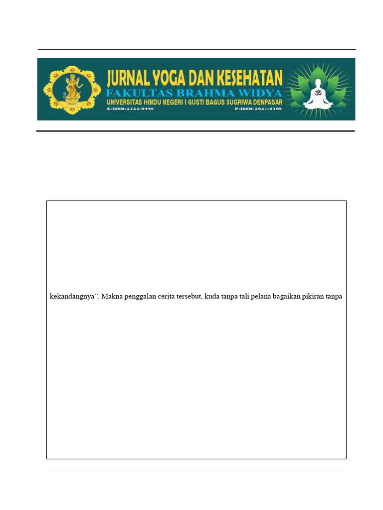 Ajaran Yoga dalam Satua I Belog | PDF | Sains & Matematika