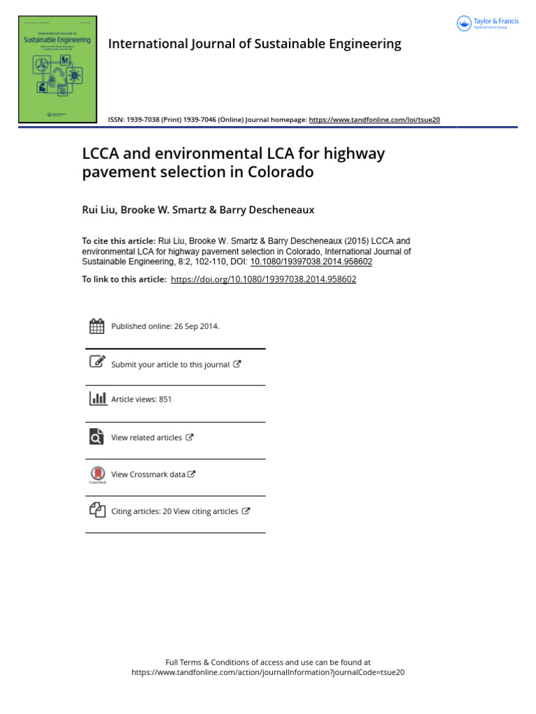 5 &LCCA and Environmental LCA For Highway Pavement Selection in ...